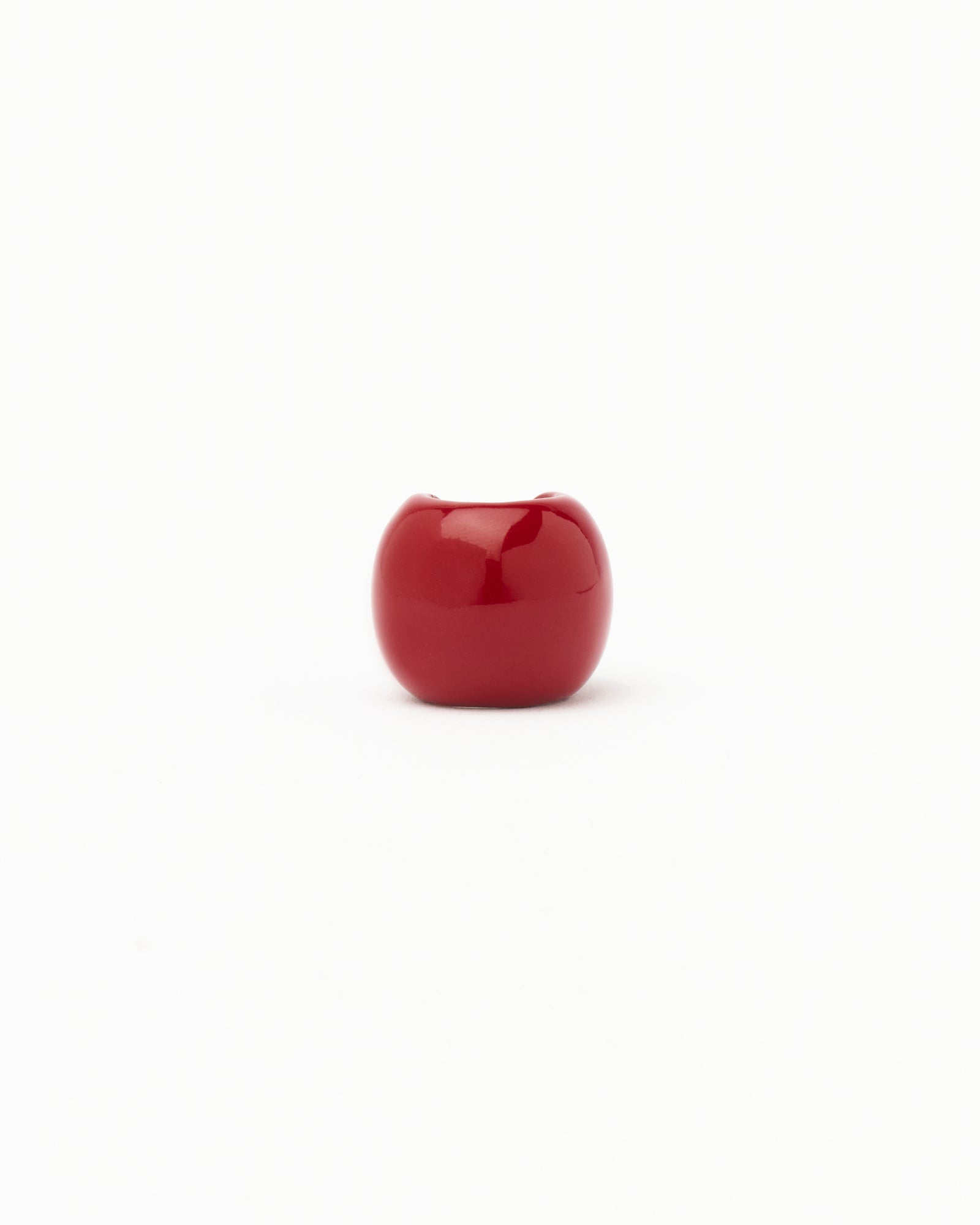 Enamel Ear Cuff - Red Dahlia
